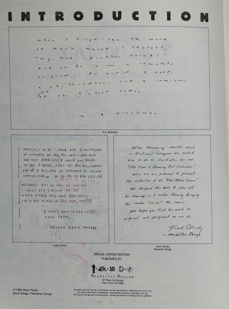 PX83: Mark Marek’s New Wave Comics – Random Thoughts